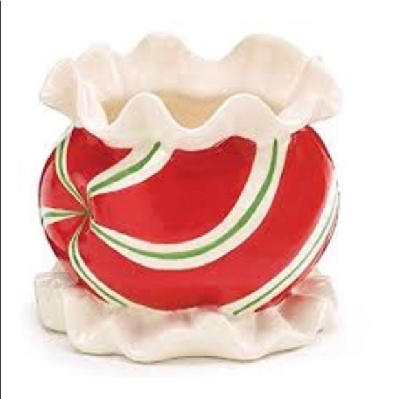 Holiday | Christmas Ceramic Candy Peppermint Swirl Planter | Poshmark